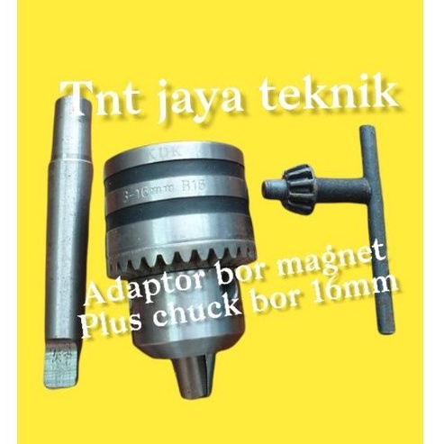 Jual ADAPTOR BOR MAGNET ARBOR MT 3 B16 +CHUCK BOR 16MM | Shopee Indonesia