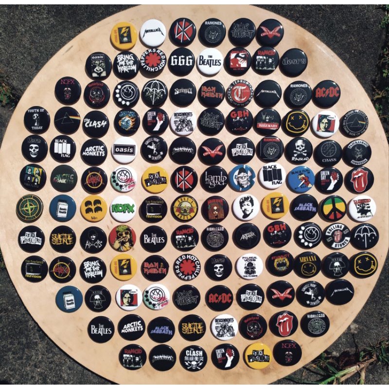 Jual pin band / enamel pin band / pin bros / pin button / pin band punk ...