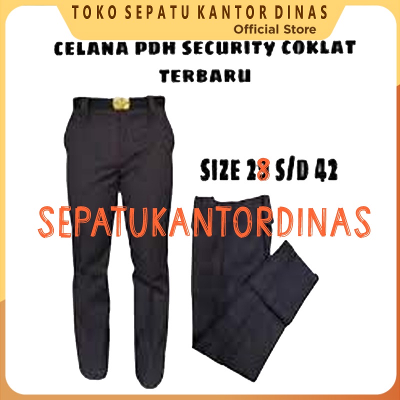 Jual Celana PDH Satpam Security Dishub Polisi Biru Dongker / Coklat Tua ...