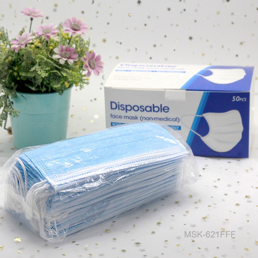 Jual Masker 3ply Mouson disposable mask isi 50pcs per box / Masker ...