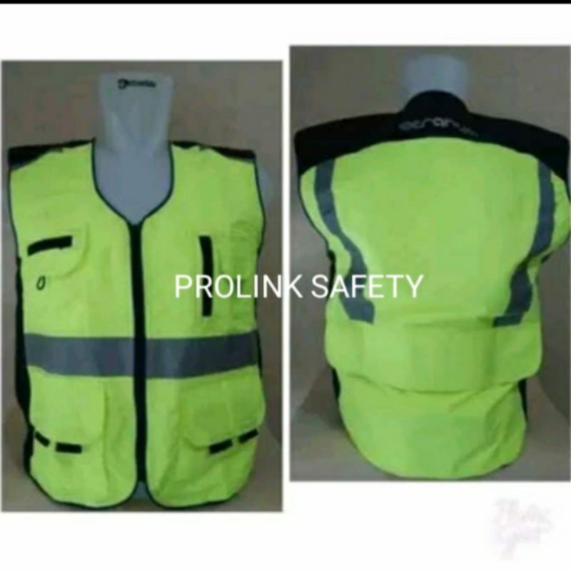 Jual ROMPI SAFETY BAHAN TASLAN HIJAU STABILO KOMBINASI HITAM | Shopee ...