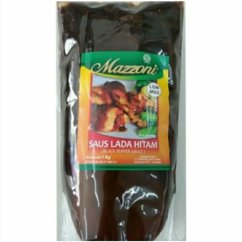 Jual Mazzoni saus black paper 1 kg | Shopee Indonesia