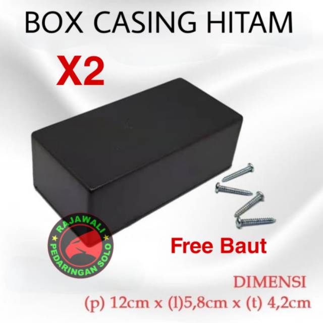 Jual BOX CASING HITAM X2 BOX KOMPONEN | Shopee Indonesia