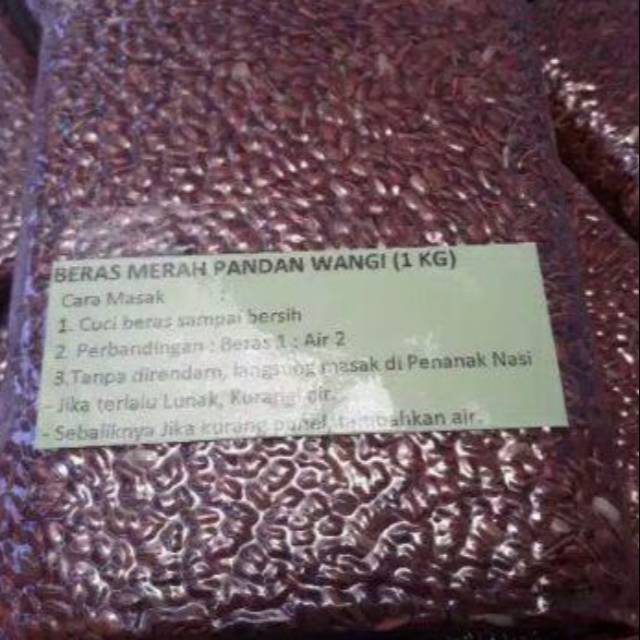 Jual Beras Merah Pandan Wangi 1 kg | Shopee Indonesia