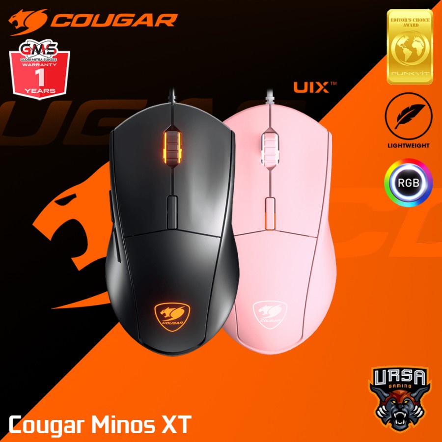 Jual Mouse Cougar Minos XT RGB | Mouse Gaming - XT Black | Shopee Indonesia