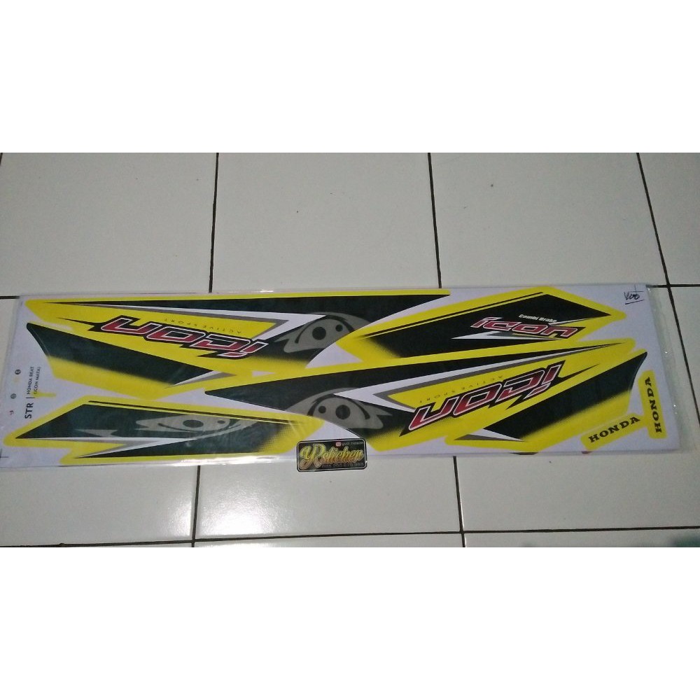 Jual Stiker striping variasi beat karbu 2007-2012 icon mata kuning ...