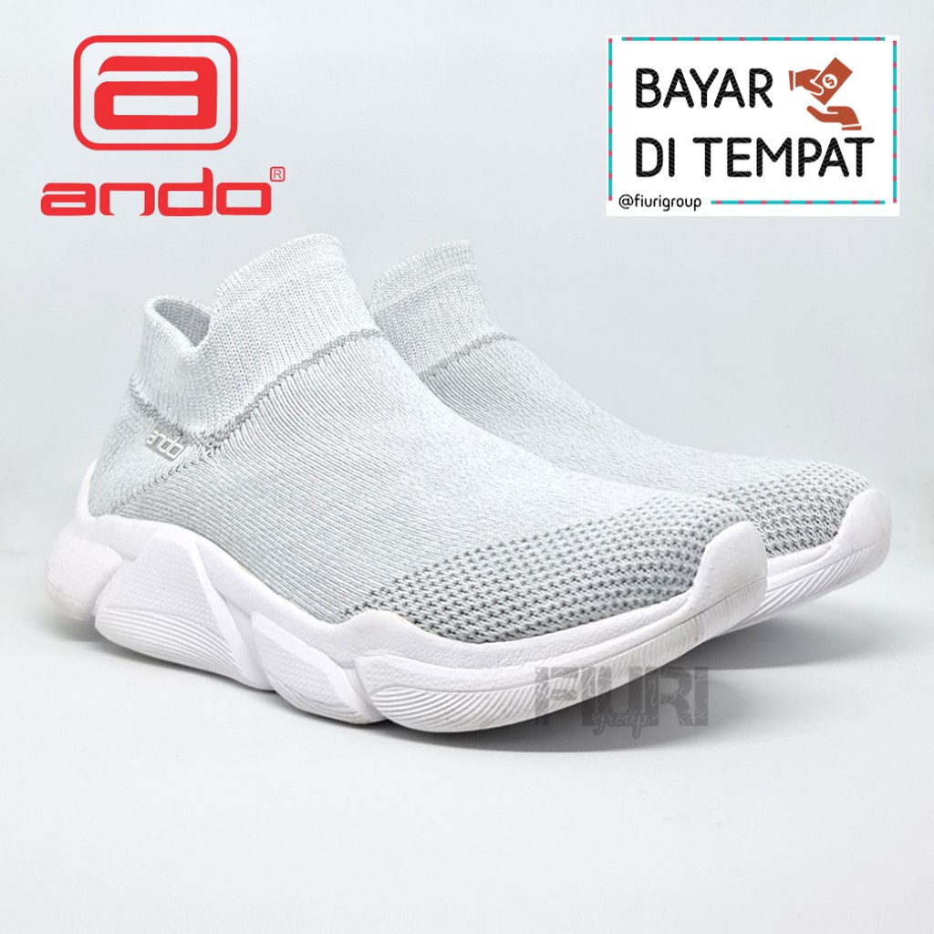 Jual FIURI - Ando Original - The Rock 39-43 Full Putih - Sepatu ...