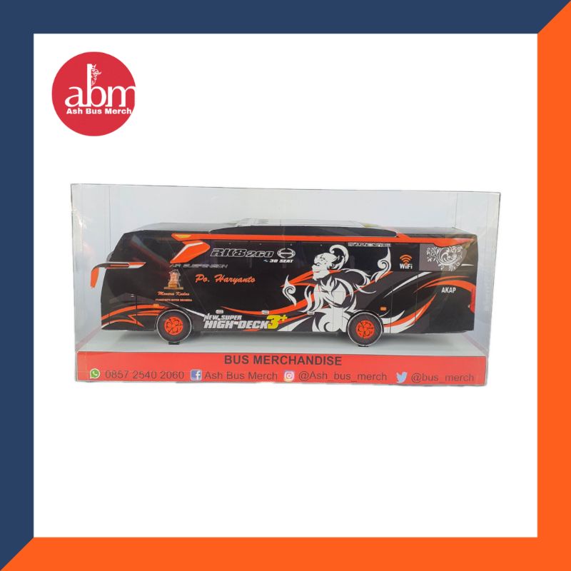 Jual Miniatur Bus / Miniatur Bis Papercraft PO Haryanto Black Bees ...