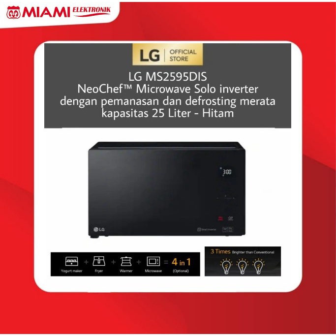 Jual LG MS2595DIS NeoChef™ Microwave Solo inverter dengan Pemanasan | Shopee Indonesia