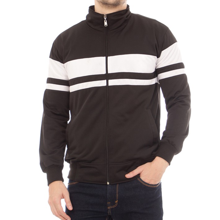 Jual Jaket Tracktop Pria Roberto Simple Hitam Putih Best Seller ...