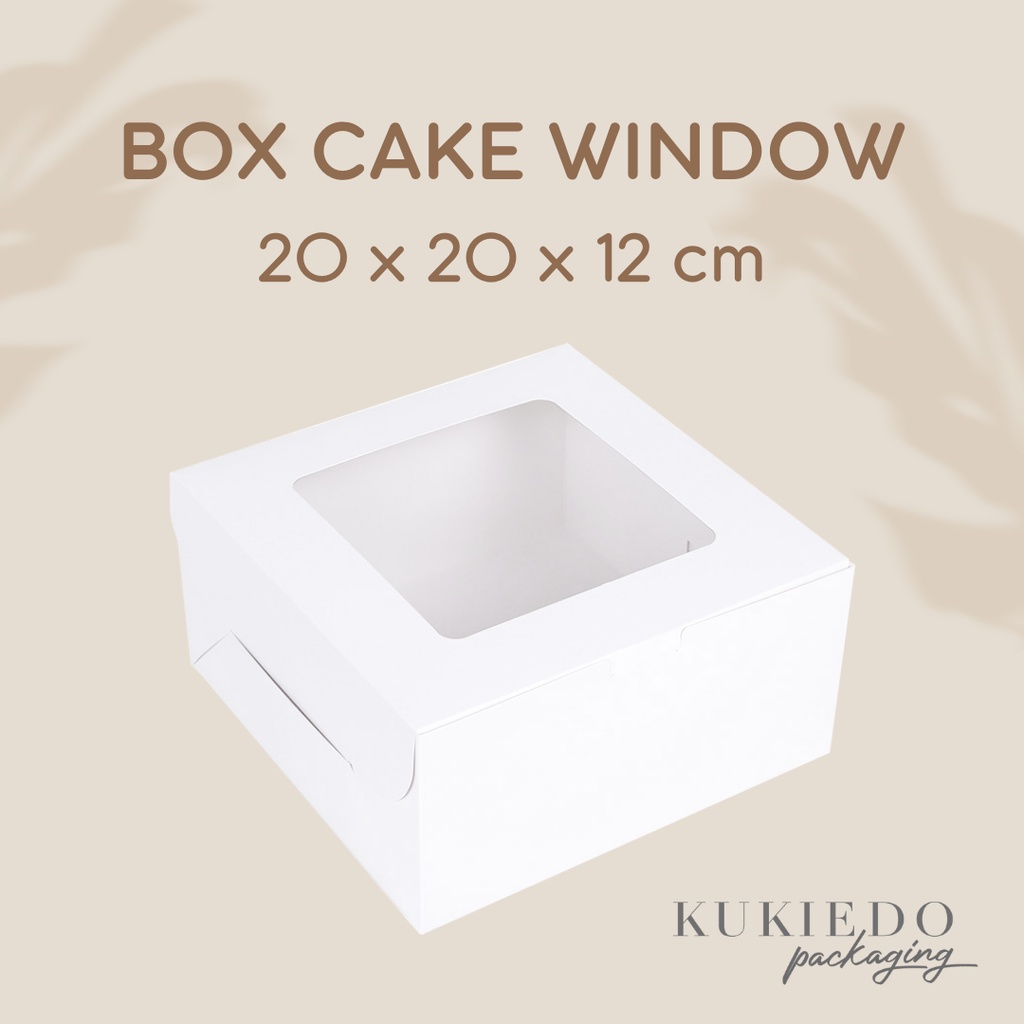 Jual Box Jendela 20 x 20 x 12 cm | White Cake Window Box | Packaging ...