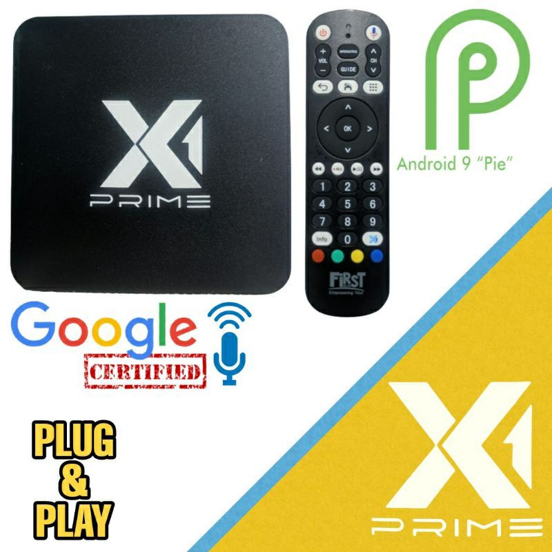Jual STB Android TV BOX X-1 PRIME Google Certified Voice Command Tinggal Pakai | Shopee Indonesia
