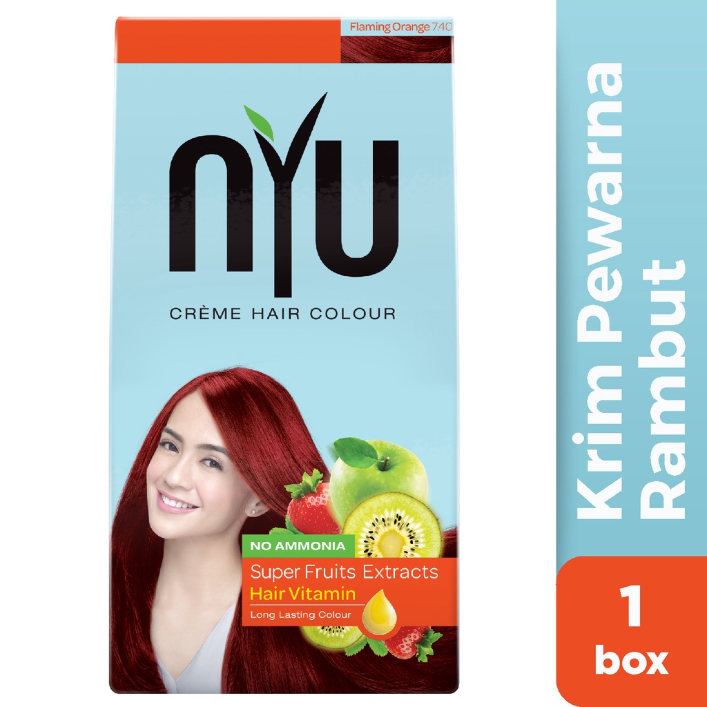 Jual NYU Creme Hair Colour Flaming Orange - Pewarna Rambut | Shopee ...
