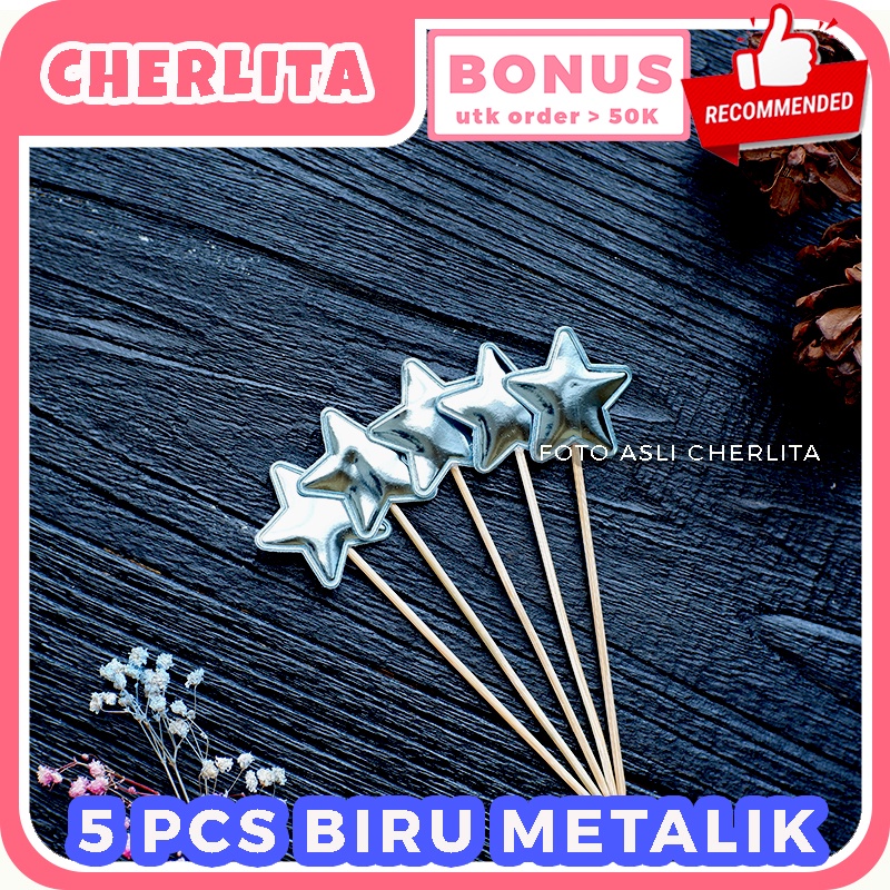 Jual Topper Bintang Emas Tusukan Kue Cake Topper Star 5 pcs | Shopee Indonesia