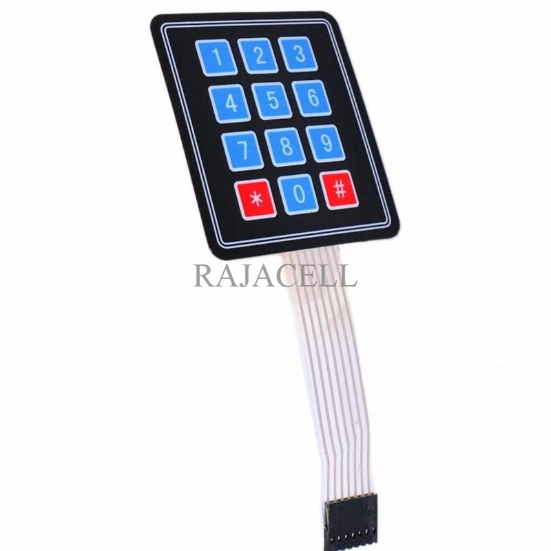 Jual 4x3 Matrix Array 12 Key Membrane Switch Keypad Keyboard for ...