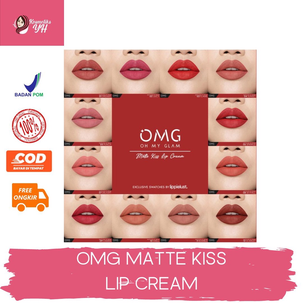 Jual OMG LIPCREAM LIPSTIK OMG MATTE CREAM WATERPROOF LIPSTIK OMBRE ...