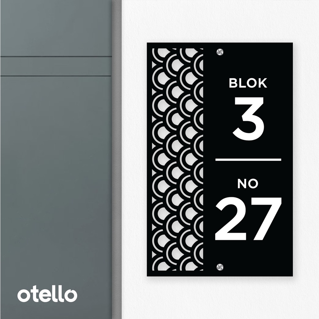 Jual Custom Nomor Rumah Akrilik Papan Alamat Nomer No Rumah Minimalist ...