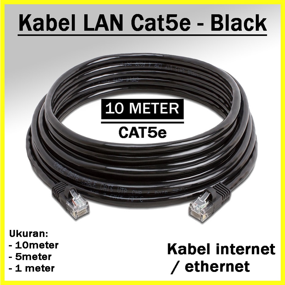 Jual Kabel 10M LAN internet Ethernet Cable UTP CAT5e RJ45 1.5M 5M cctv ...