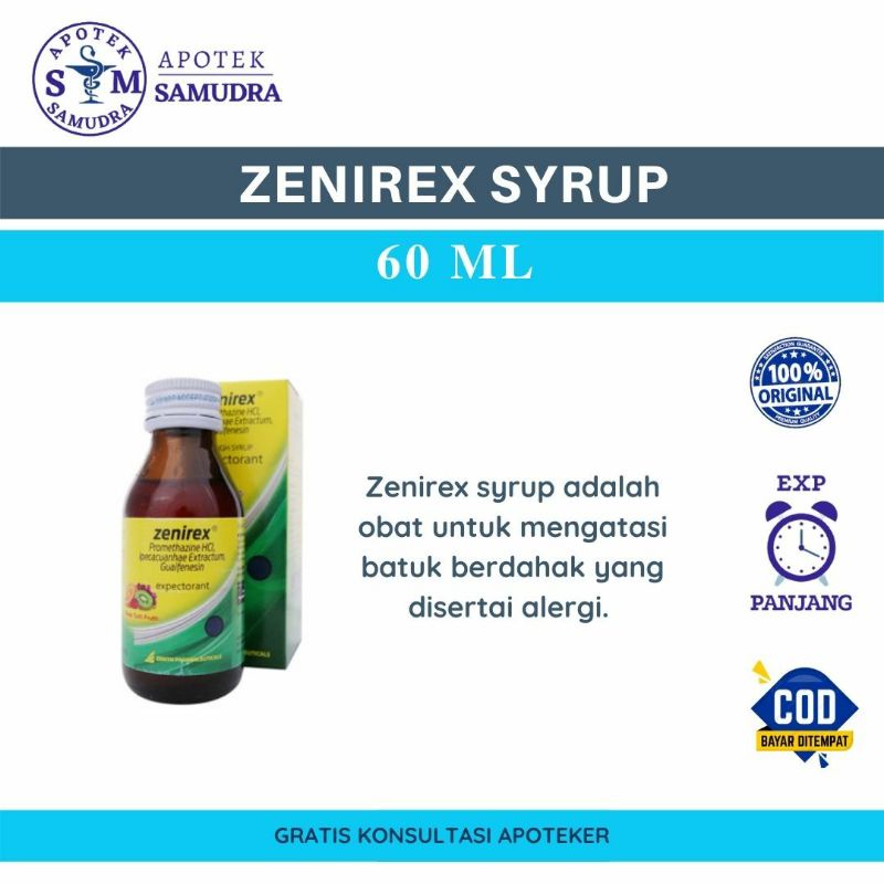 Jual ZENIREX Sirup - 60ml (Obat batuk anak, obat batuk, obat batuk ...