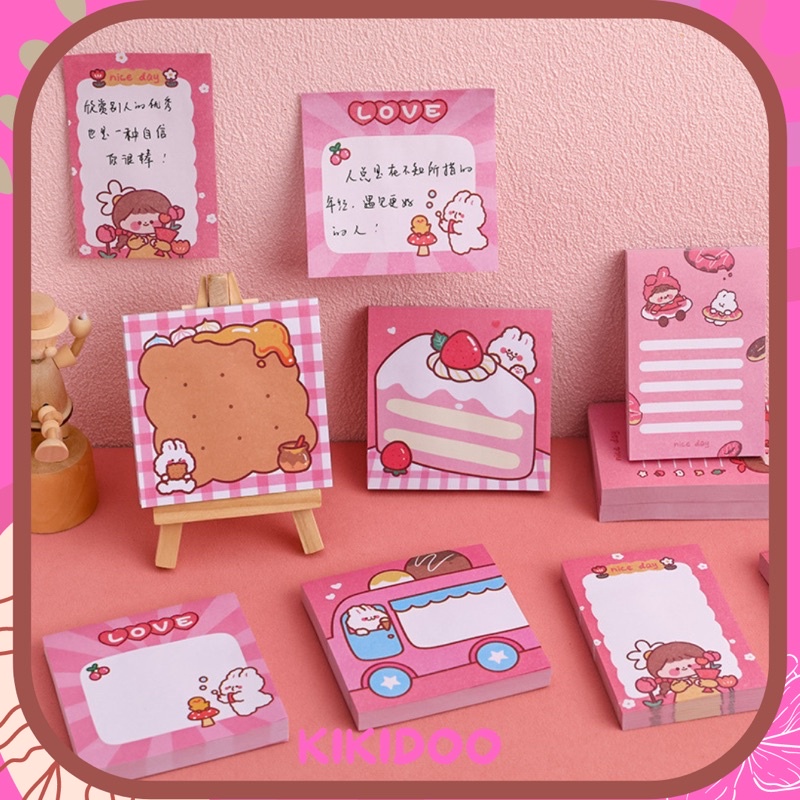 Jual KIKIDOO STICKY NOTE MEMO PAD PINK LOVE KAWAII RT67 | Shopee Indonesia