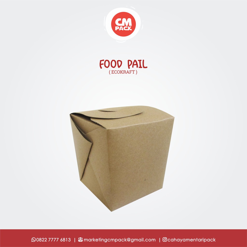 Jual Food Pail Eco Kraft (Rice Box) (Isi 25 Pcs) | Shopee Indonesia