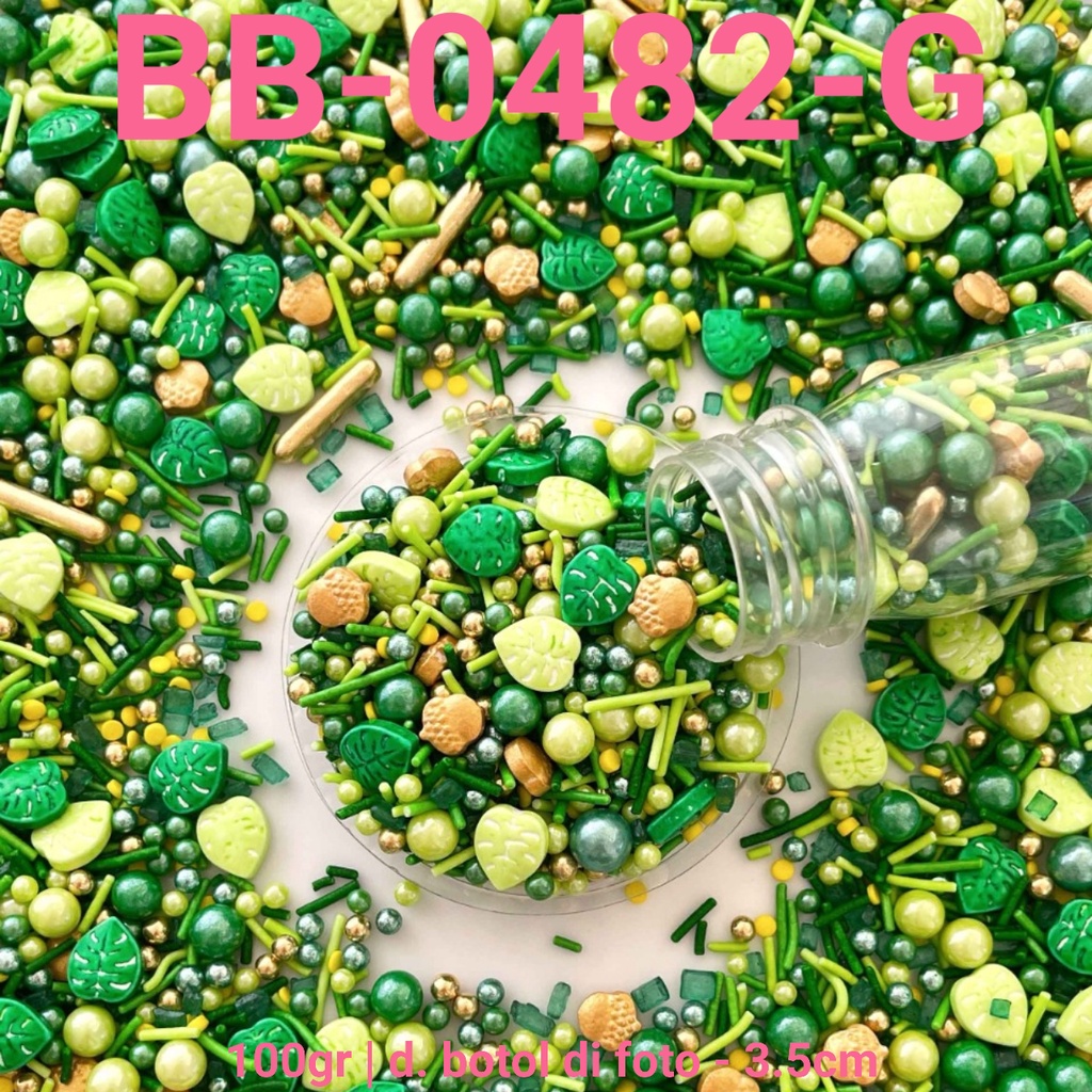 Jual GR-BB-0482 Sprinkles 100gr ekor duyung donat wortel ikan kenari ...