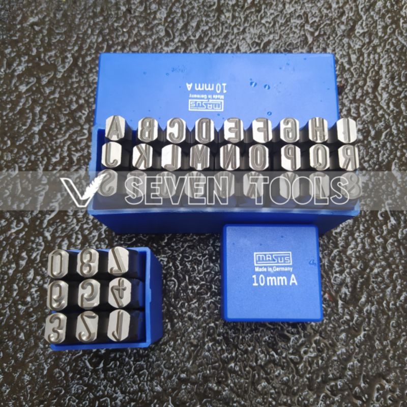 Jual Alat ketok huruf dan angka 10 mm Masus Germany Paket lengkap Set ...