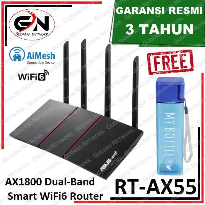 Jual Asus Rt-Ax55U Wifi 6 Ax1800 With Aimesh Ax 1800 / Rt-Ax55 Ax1800 | Shopee Indonesia