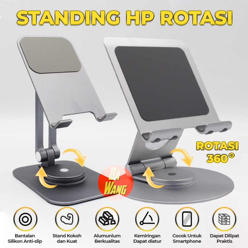 Jual Stand Holder Universal HP Tablet iPad Dudukan Meja Putar Rotasi ...