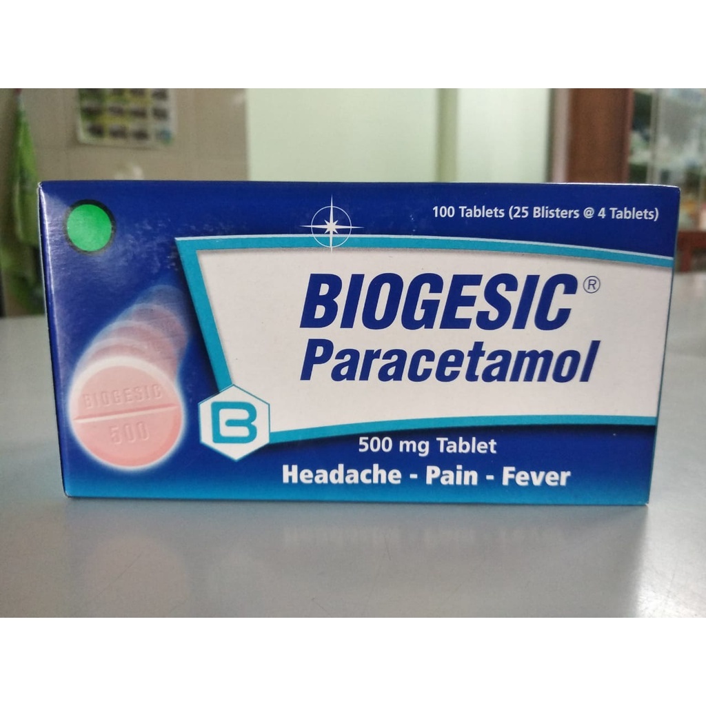 Jual Biogesic (Paracetamol/obat penurun panas/obat nyeri) Strip isi 4 ...