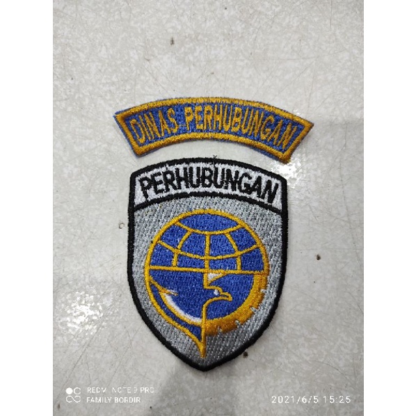 Jual 1 set logo DINAS PERHUBUNGAN DISHUB bordir, patch, emblem, logo ...