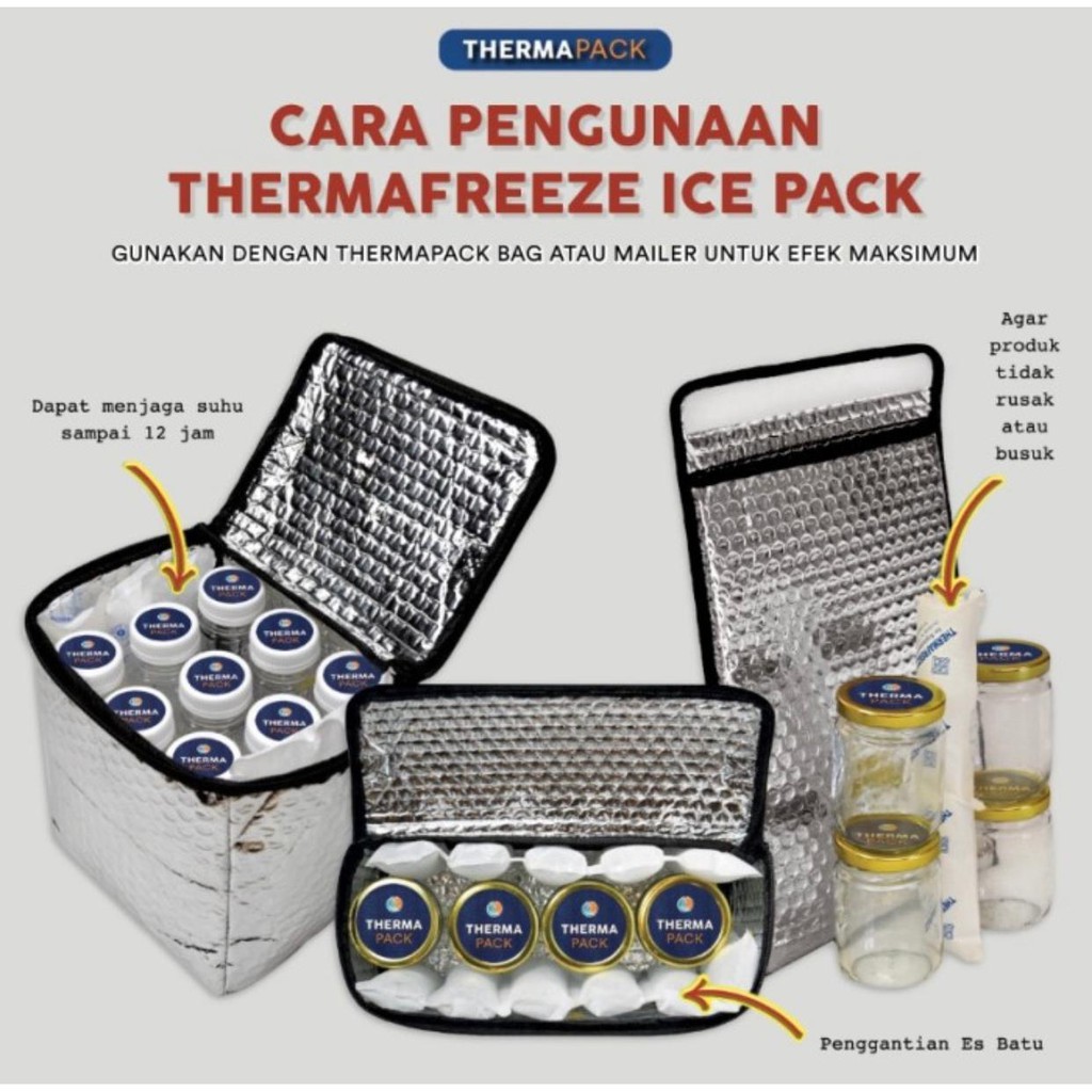 Jual THERMAFREEZE ICE GEL PACK PACKING THERMA FREEZE - 1 LEMBAR ...