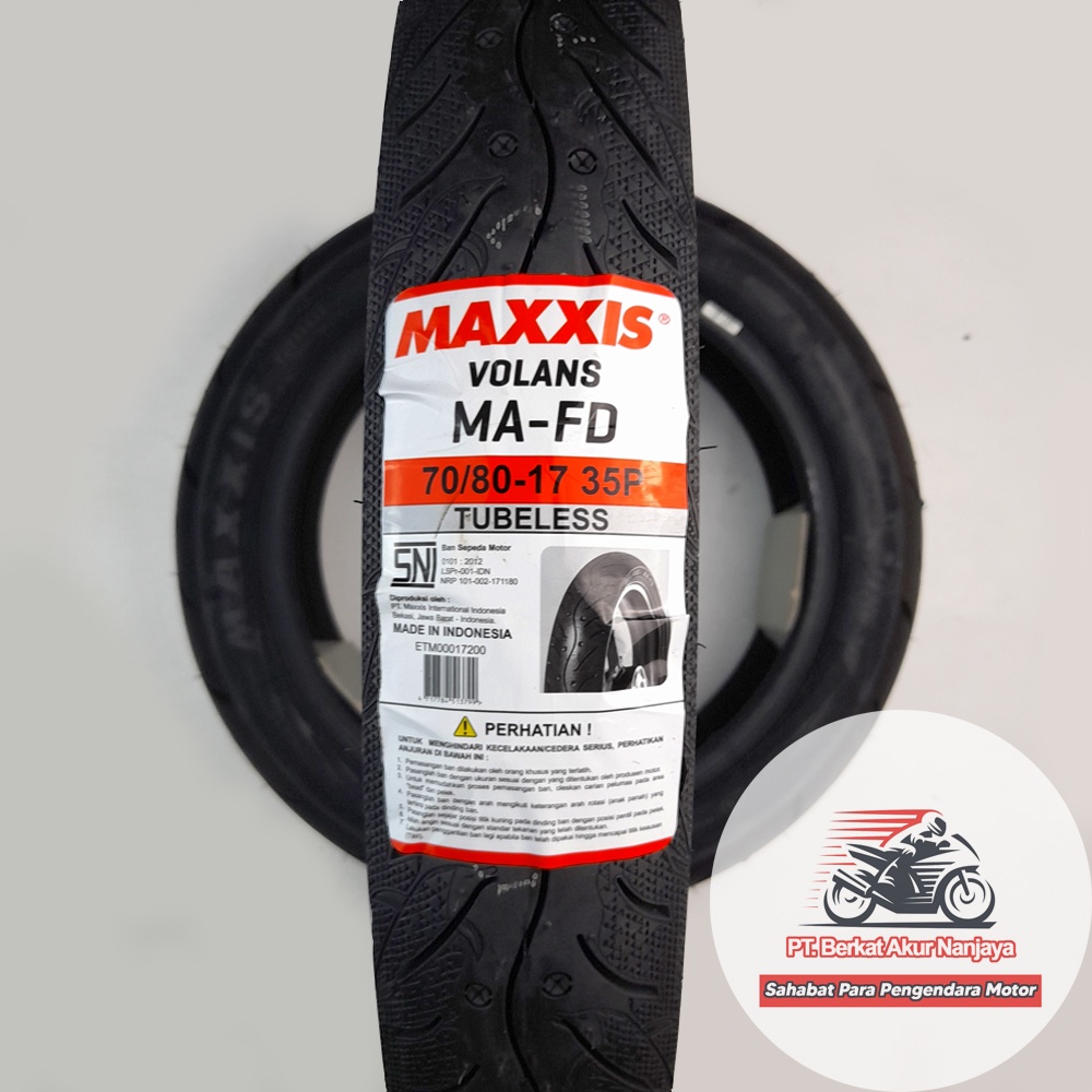Jual Maxxis Volans MA-FD 70/80-17 Ban Motor Tubeless BONUS Pentil | Shopee Indonesia