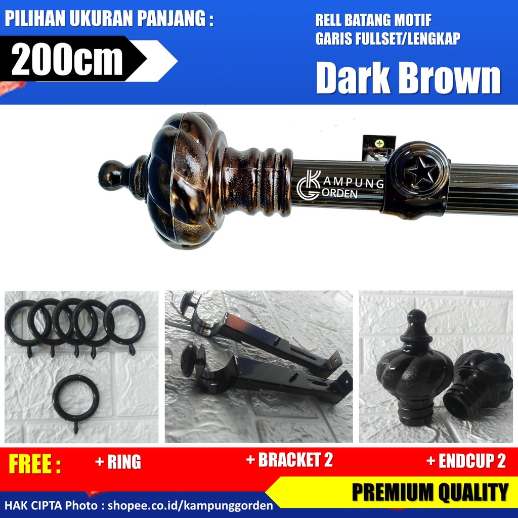 Jual RELL RAIL ROLET PIPA BATANG BESI PENYANGGA GORDEN MOTIF GARIS ...