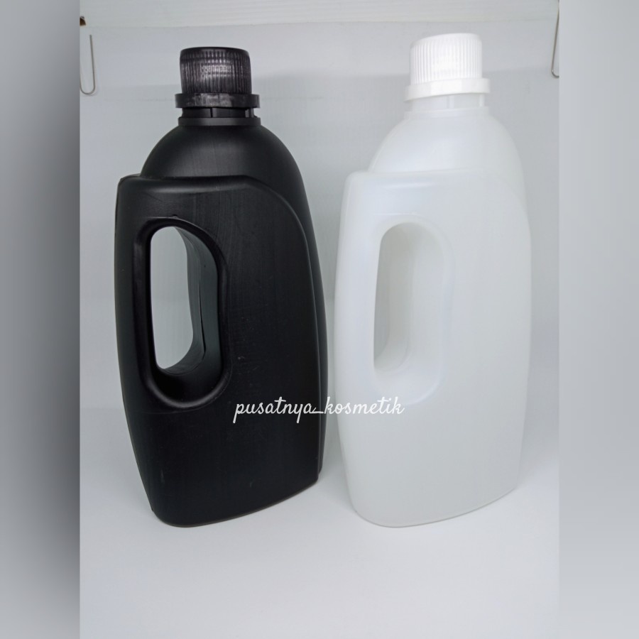 Jual Jerigen 1 Liter Gagang samping botol Softener 1000ml | Shopee ...