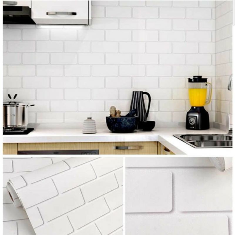 Jual Wallpaper sticker dinding motif Bata Putih | Shopee Indonesia