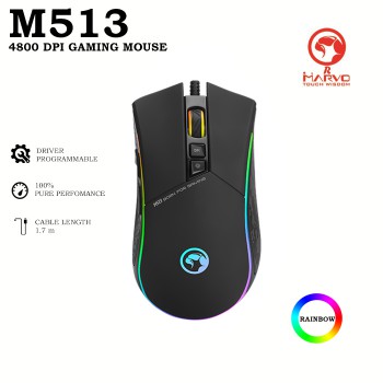 Jual Mouse Gaming Marvo M513 - 4800 DPI Gaming Mouse | Shopee Indonesia