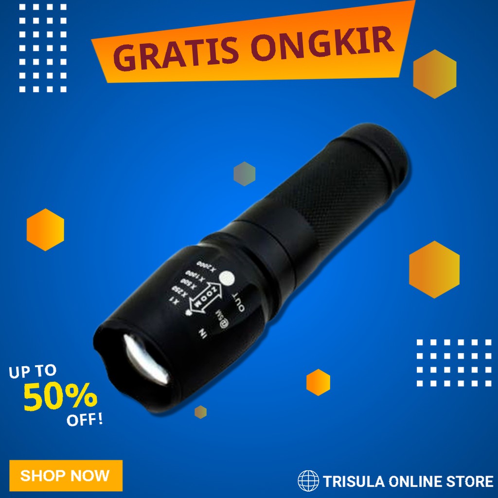 Jual Senter LED Cree XML T6 5000 Lumens | Shopee Indonesia