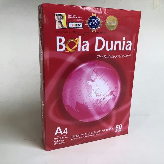 Jual Kertas HVS A4 80gsm Bola Dunia | Shopee Indonesia