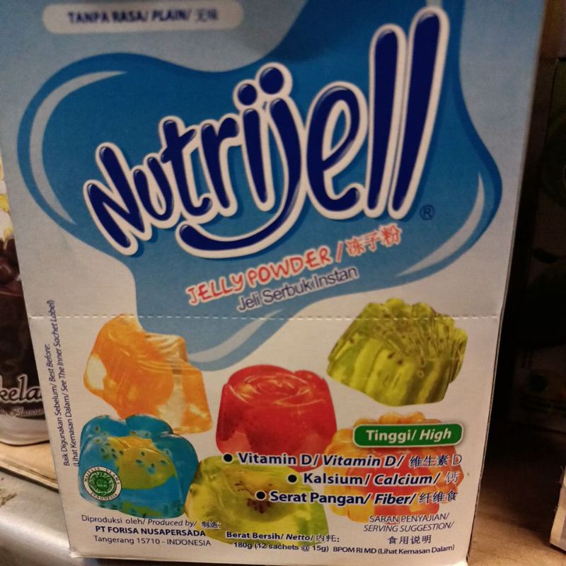 Jual NUTRIJEL PLAIN BESAR (15 GRAM) (1 BOX) ISI 12 PCS | Shopee Indonesia