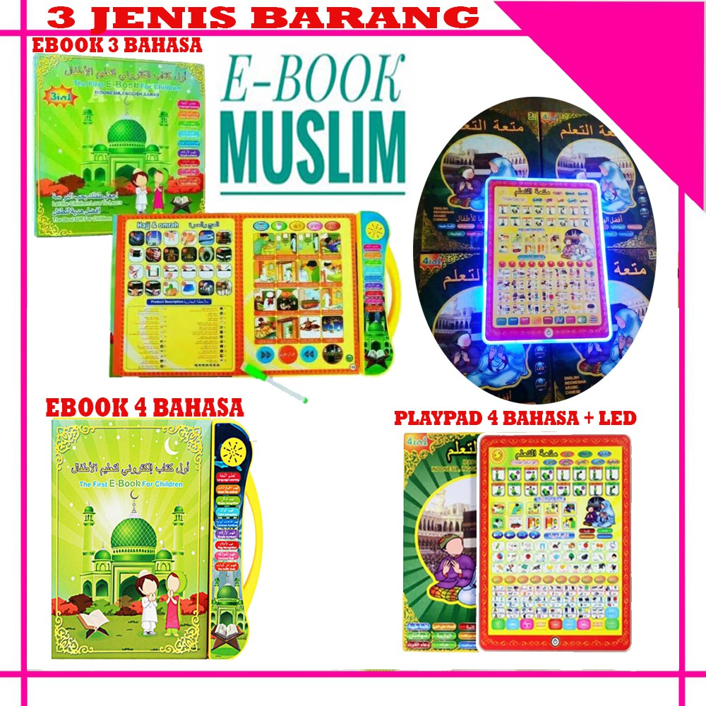 Jual E Book Muslim 4 Bahasa + LED ebook Mainan Anak Buku Pintar Ebook ...