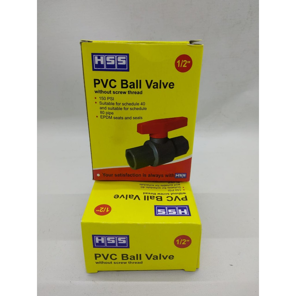 Jual PVC Ball Valve / Ball Valve/ stop keran Pipa Hss 1/2" inci ...