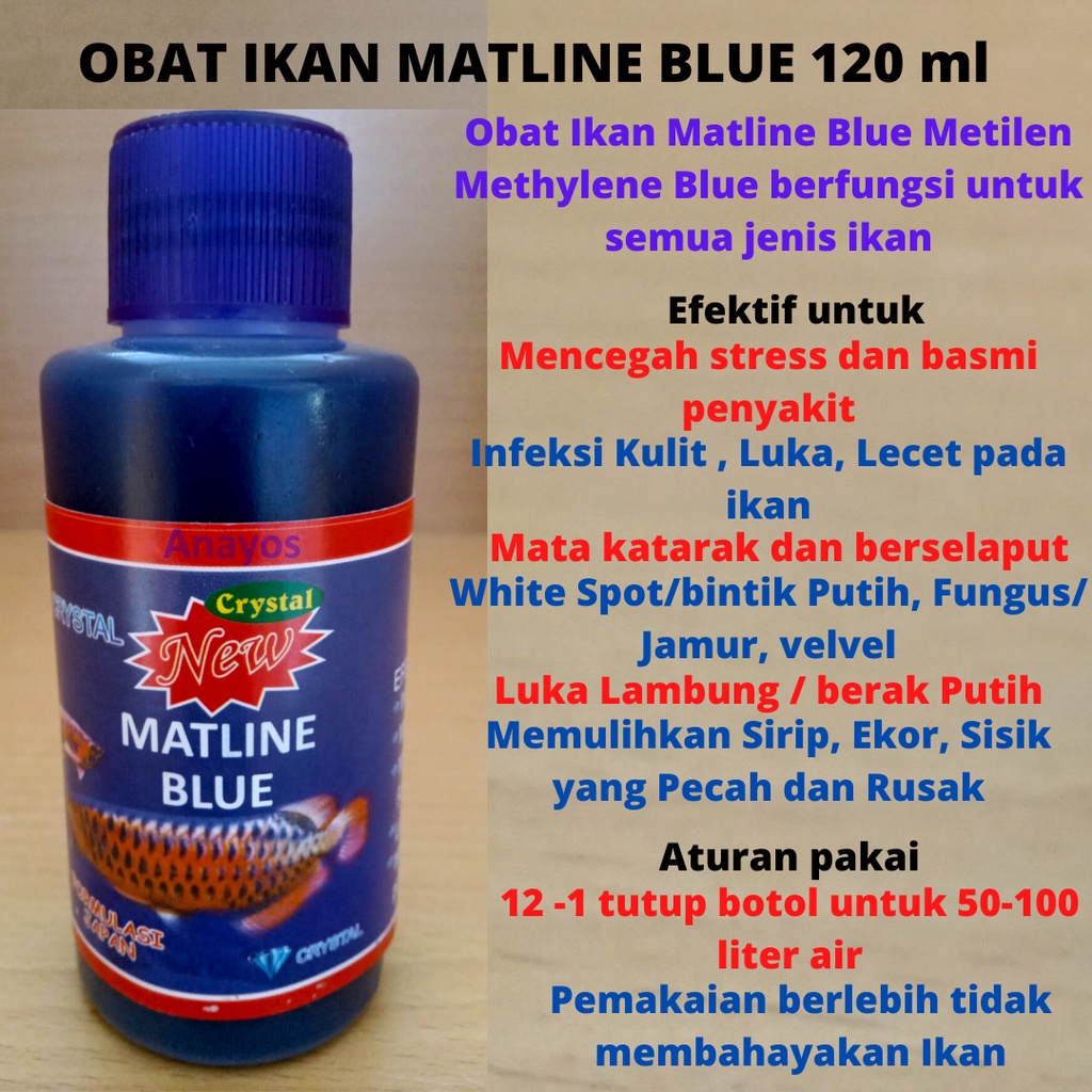 Jual Obat Ikan Matline Blue Metilene Methylene Blue | Shopee Indonesia