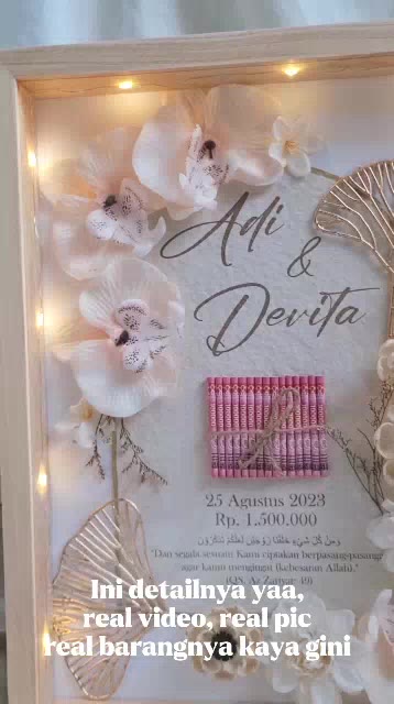 Jual Bingkai Mahar Rustic Dried Flower Bunga Kering / Mahar Pernikahan ...