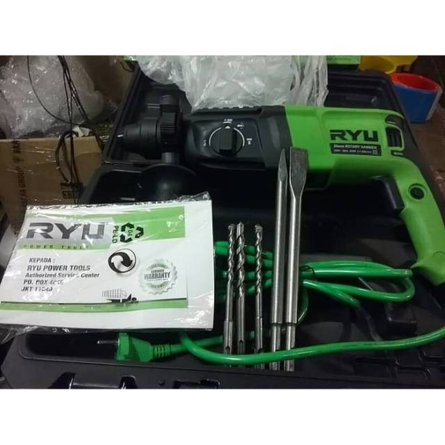 Jual MESIN BOR BETON BOBOK BENTON TEMBOK RYU RRH-26 ROTARY HAMMER RYU RRH26 | Shopee Indonesia