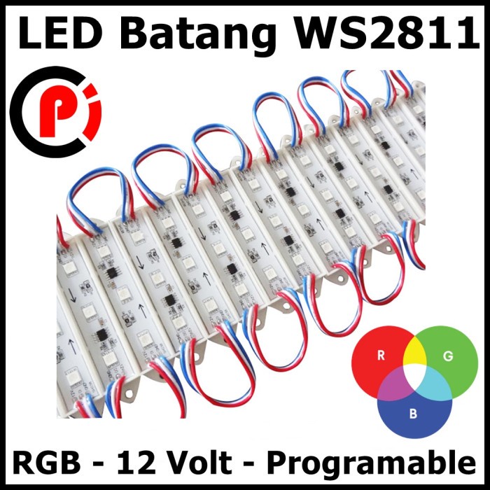 Jual LED Batang RGB With IC WS2811 WS 2811 Programable 12 Volt ...