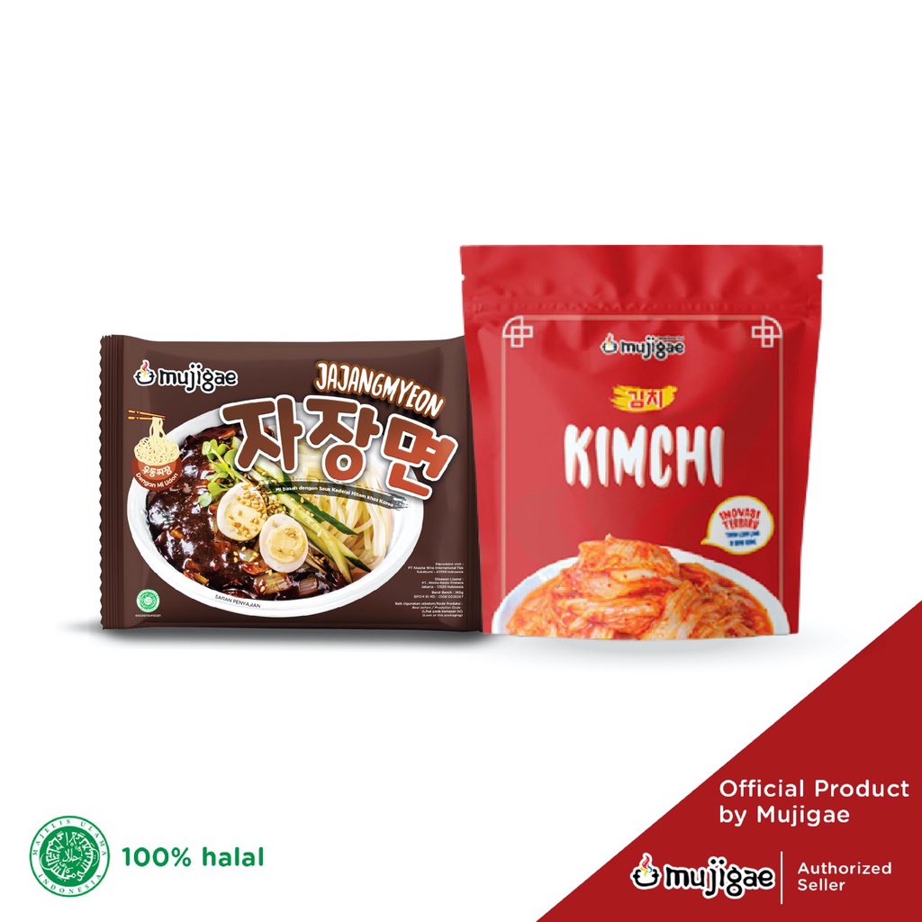 Jual BUNDLE Mujigae by Wonhae Jajangmyeon 265gr & Kimchi 200gr | Shopee ...