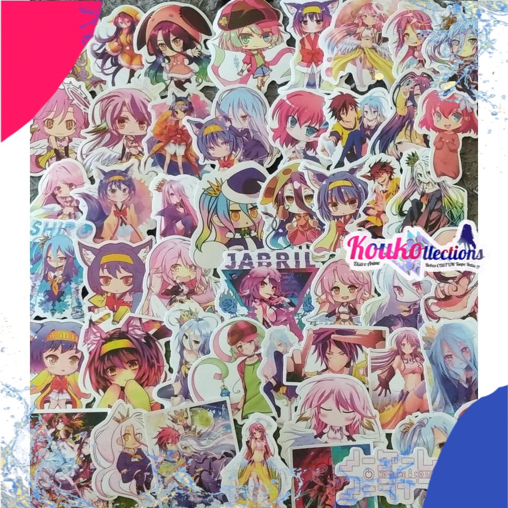 Jual HARGA ISI 30 STIKER No Game No Life Shiro Sora poster,kaos,buff ...