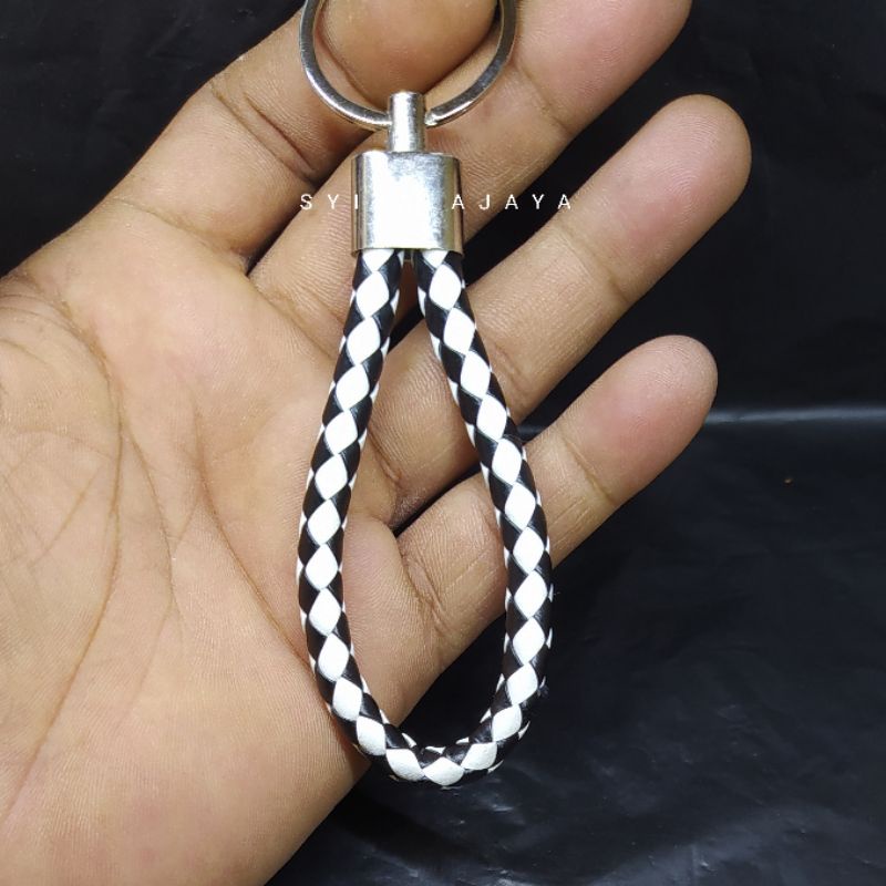 Jual keychain gantungan kunci model tali tambang kepang | Shopee Indonesia