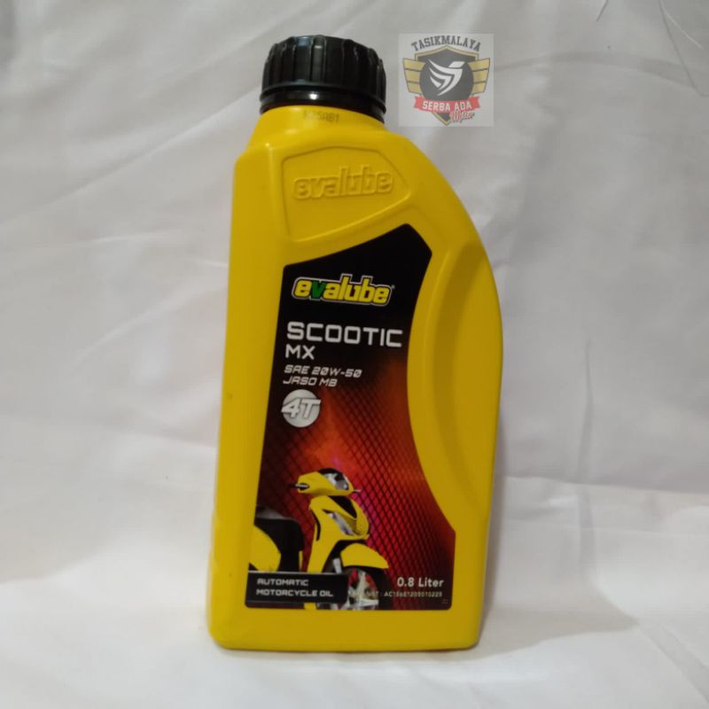 Jual EVALUBE SCOOTIC MX 4T Automatic Motocycle Oil 0,8 LITER | Shopee ...